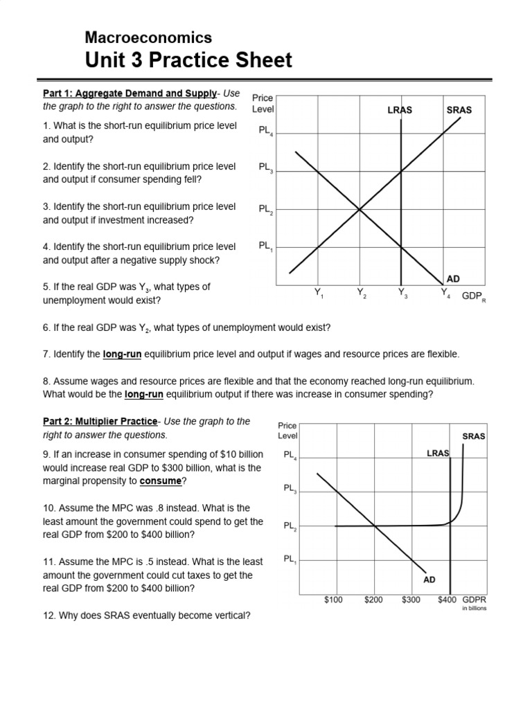 MacroUnit3PracticeSheet2 200414 114025 | PDF | Fiscal Multiplier ...