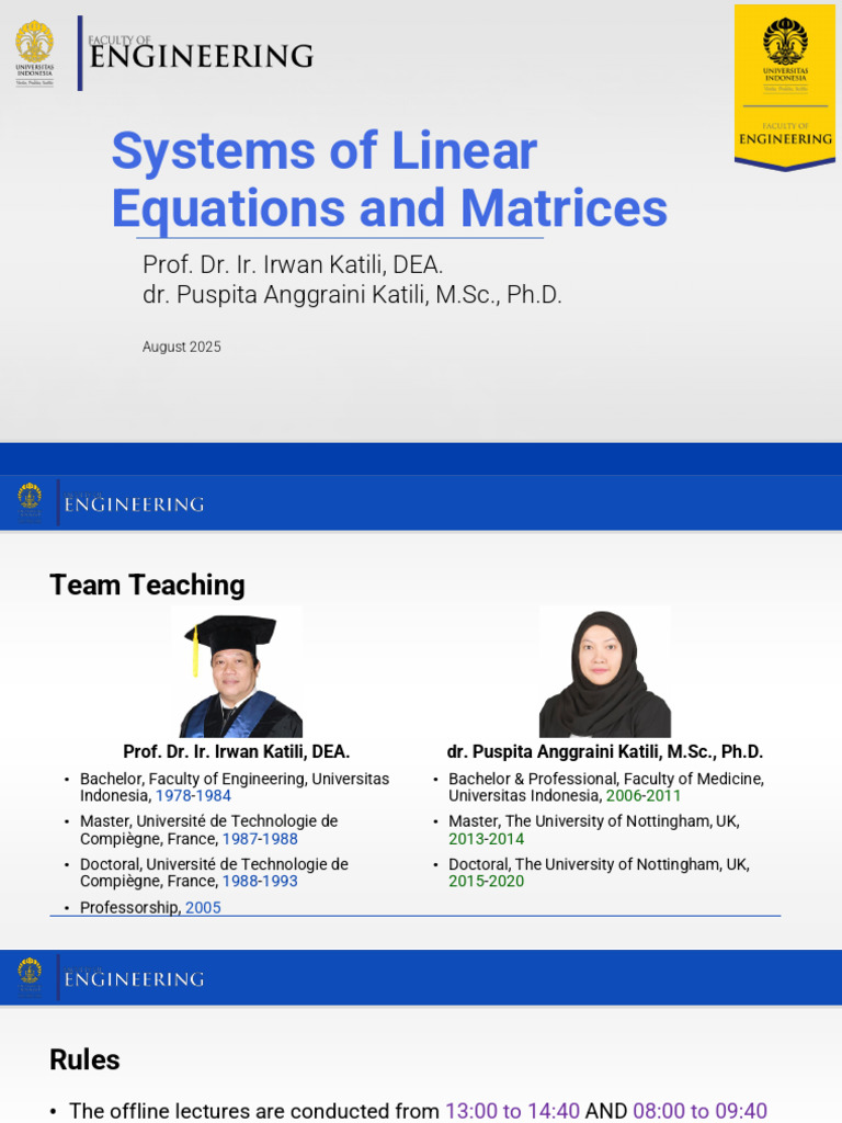 Systems of Linear Equations and Matrices - Part 1 | PDF | System Of ...