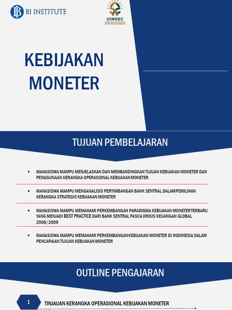 3 Kebijakan Moneter-1 | PDF