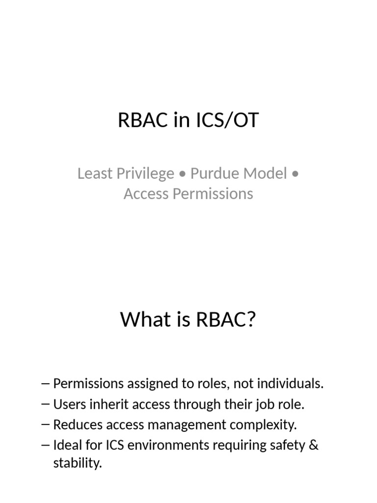 ICS RBAC With Diagrams | PDF | Programmable Logic Controller | Scada