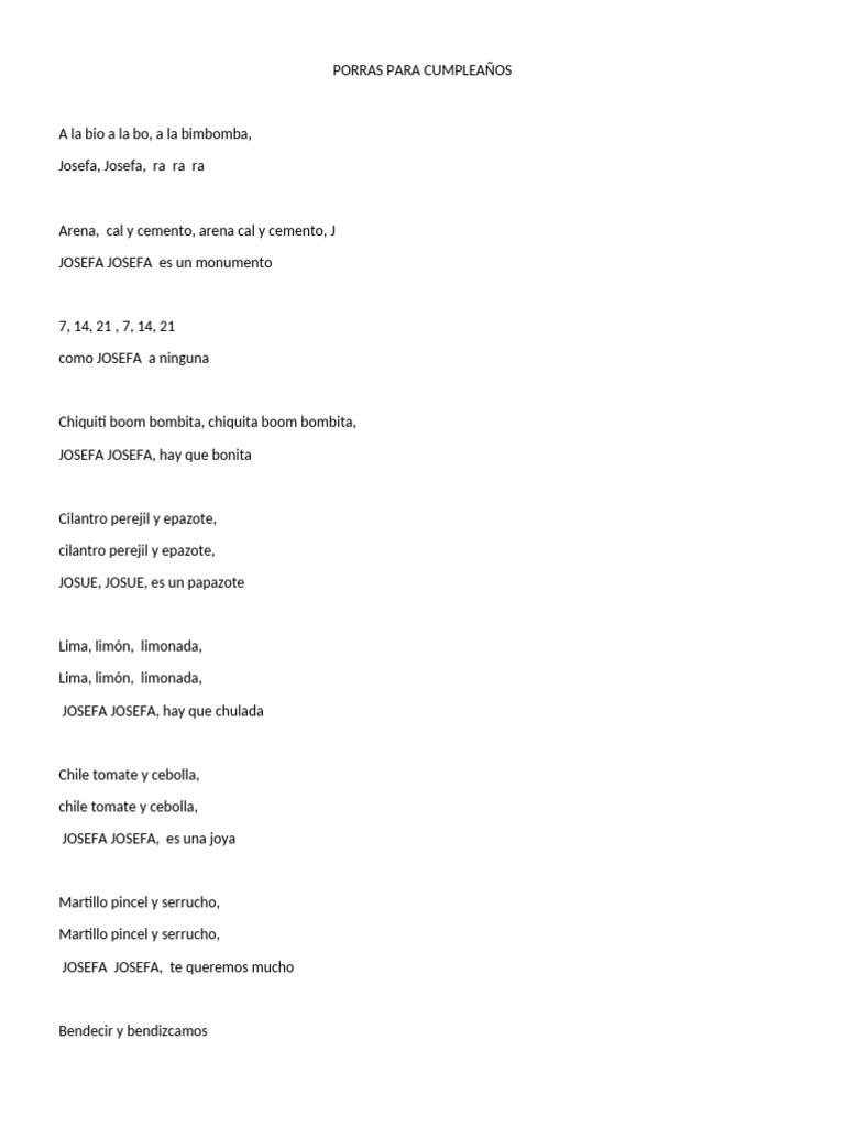 Porras Creativas para Cumpleaños | PDF