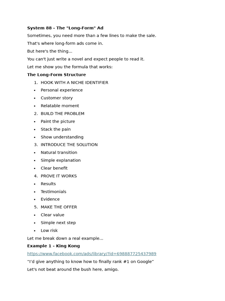 Mastering Long-Form Ads for SEO Success | PDF | Low Carbohydrate Diet ...