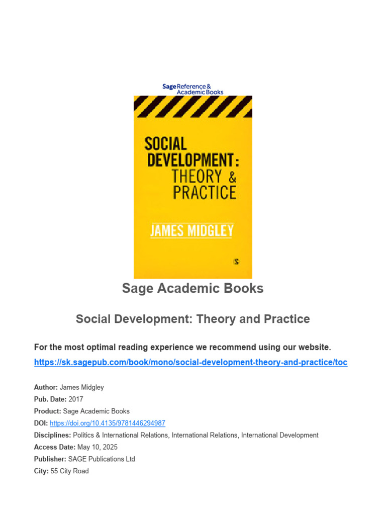 Social Development: Theory & Practice | PDF | Sociocultural Evolution ...