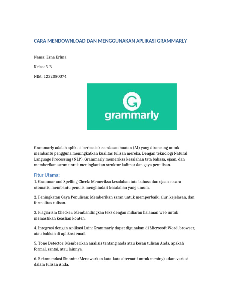 Cara Menggunakan Grammarly[1] | PDF