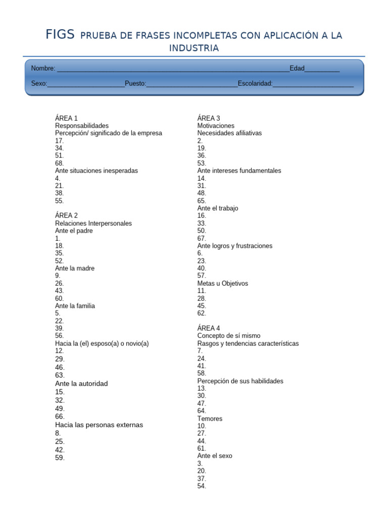 Hoja de Respuestas Figs | PDF