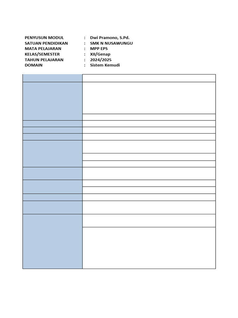 Mpp Xii To_eps_ac_ Dwi Pramono 2024-2025 | PDF