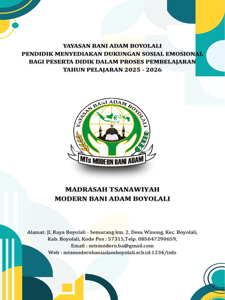 Dukung Pembelajaran di MTs Modern Bani Adam | PDF