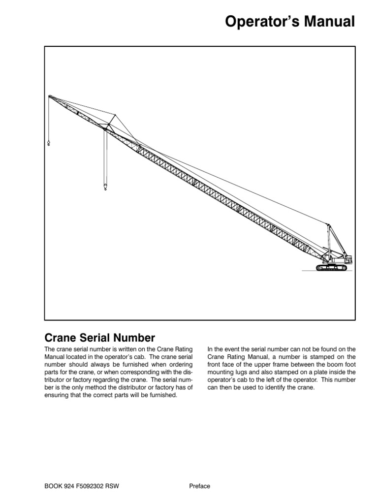 CC 038 Operators Manual | PDF | Crane (Machine) | Demolition