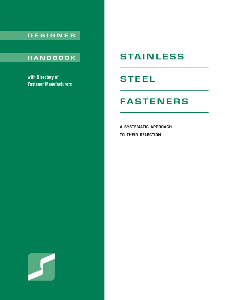 Stainless Steel Fastener Design Guide | PDF | Stainless Steel | Screw