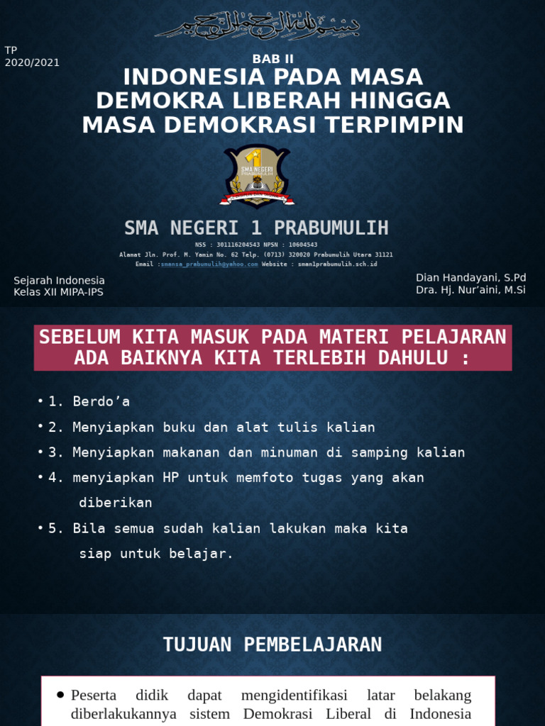 Demokrasi Liberal Sampai Demokrasi Terpimpin Revisi | PDF