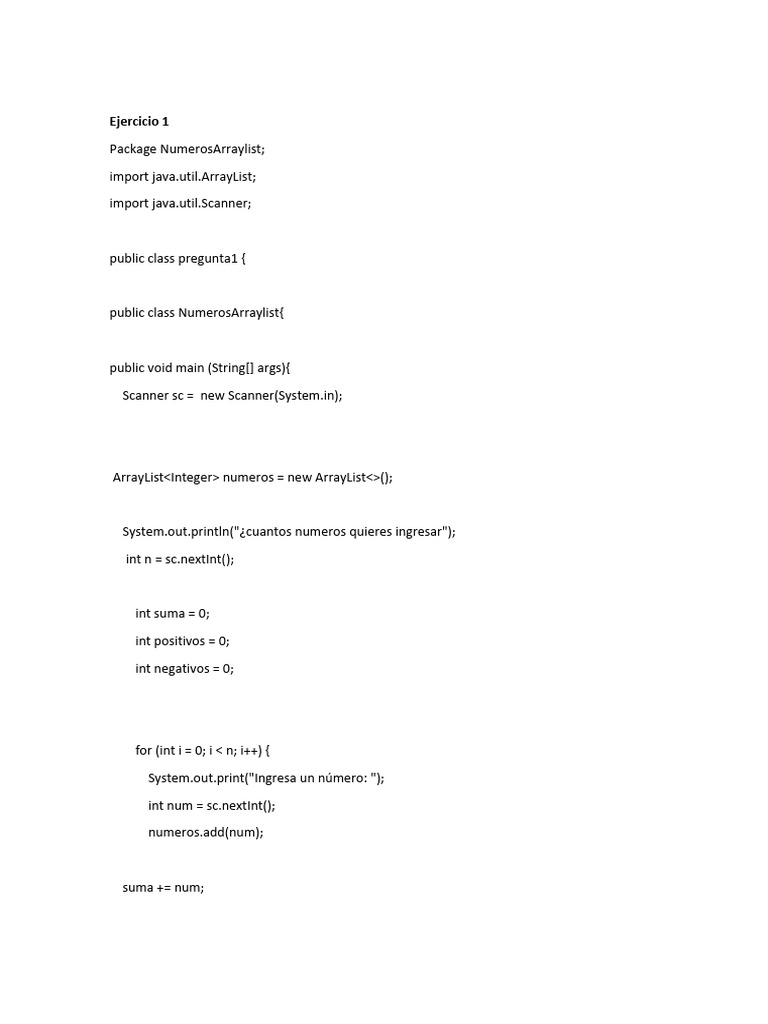 Ejercicio 1 de POO | PDF