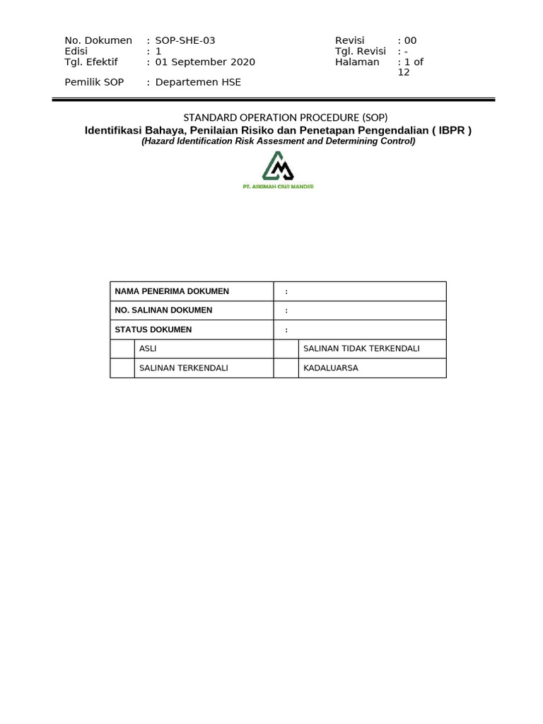 SOP HIRA | PDF