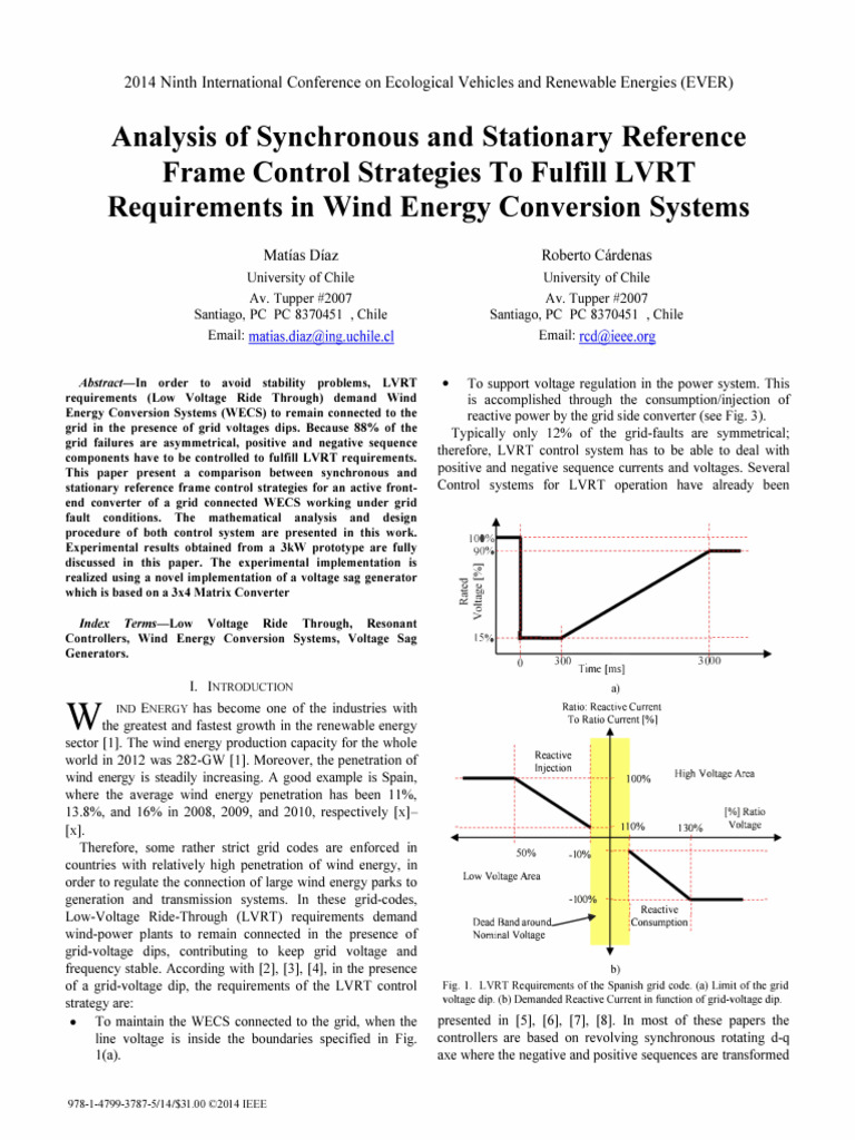 Analysis of Synchronous and Stationary Reference Frame Control ...