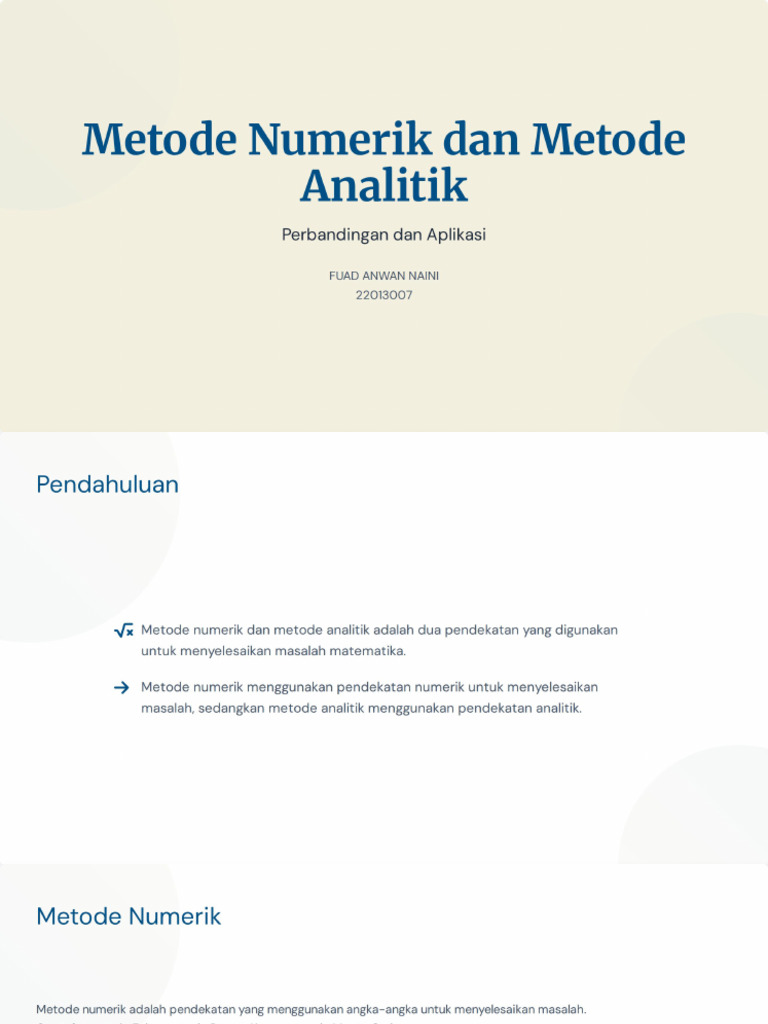 Metode Numerik Fuad | PDF