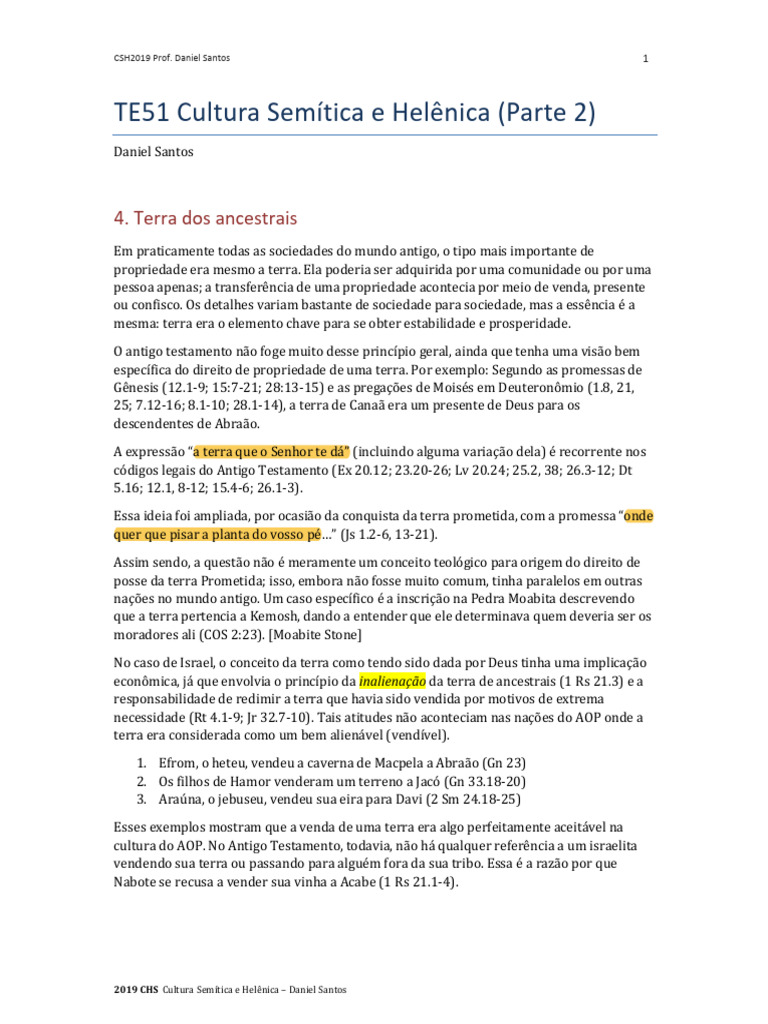 CSH 2025 Esboço 002 (1) | PDF | Livro do Êxodo | Livro de Deuteronômio