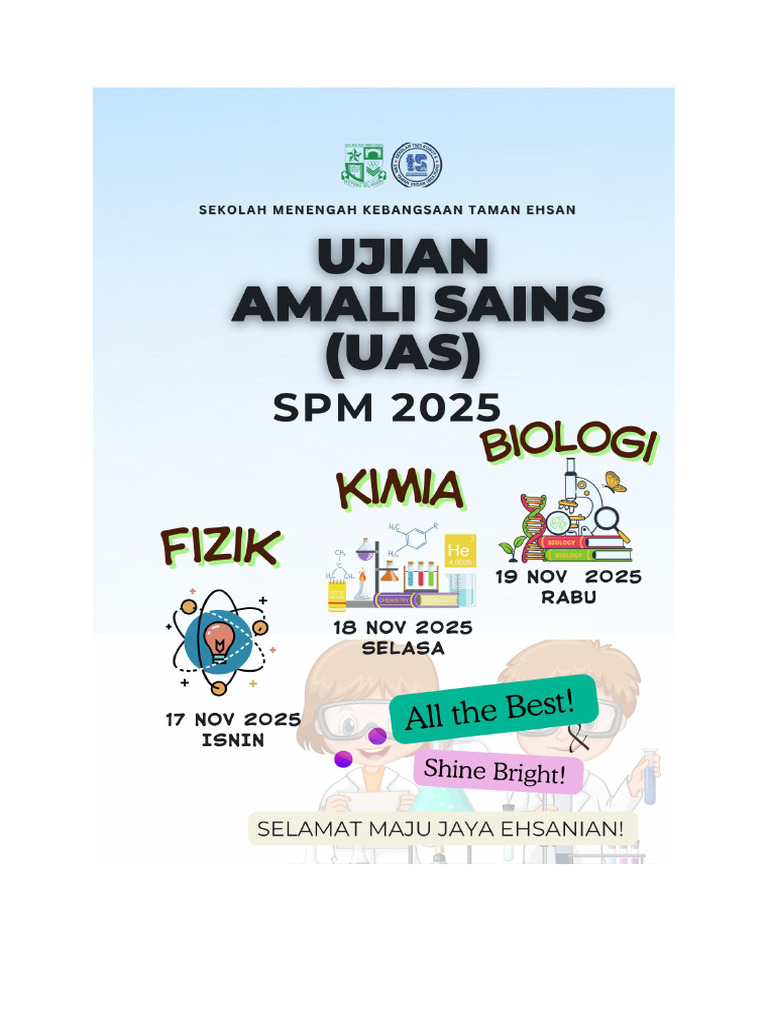 Jadual Ujian Amali Sains SPM 2025 | PDF