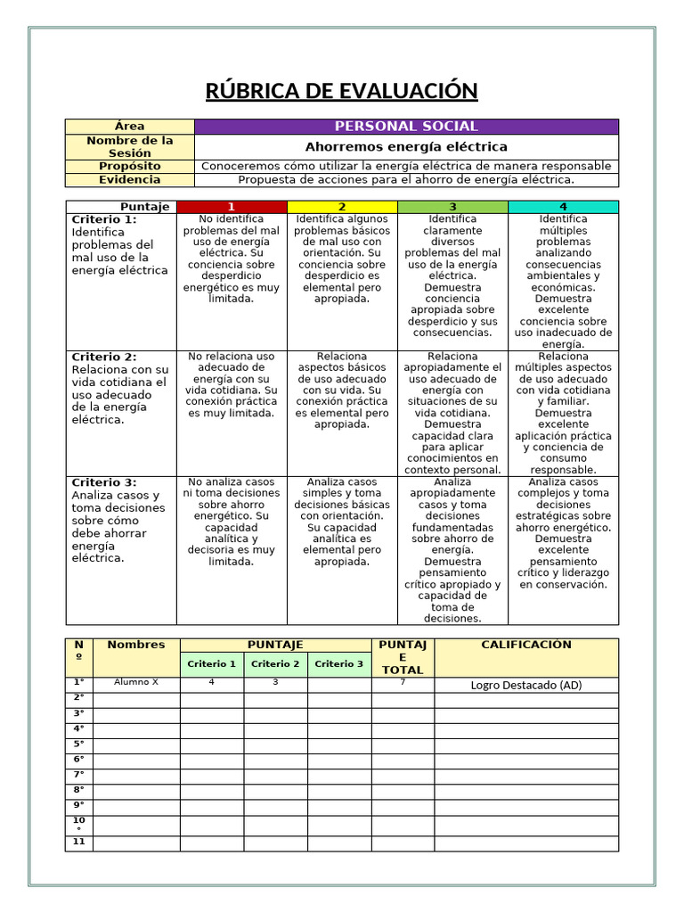 P3_3º_S2_PS_RÚBRICA_23_OCTUBRE | PDF