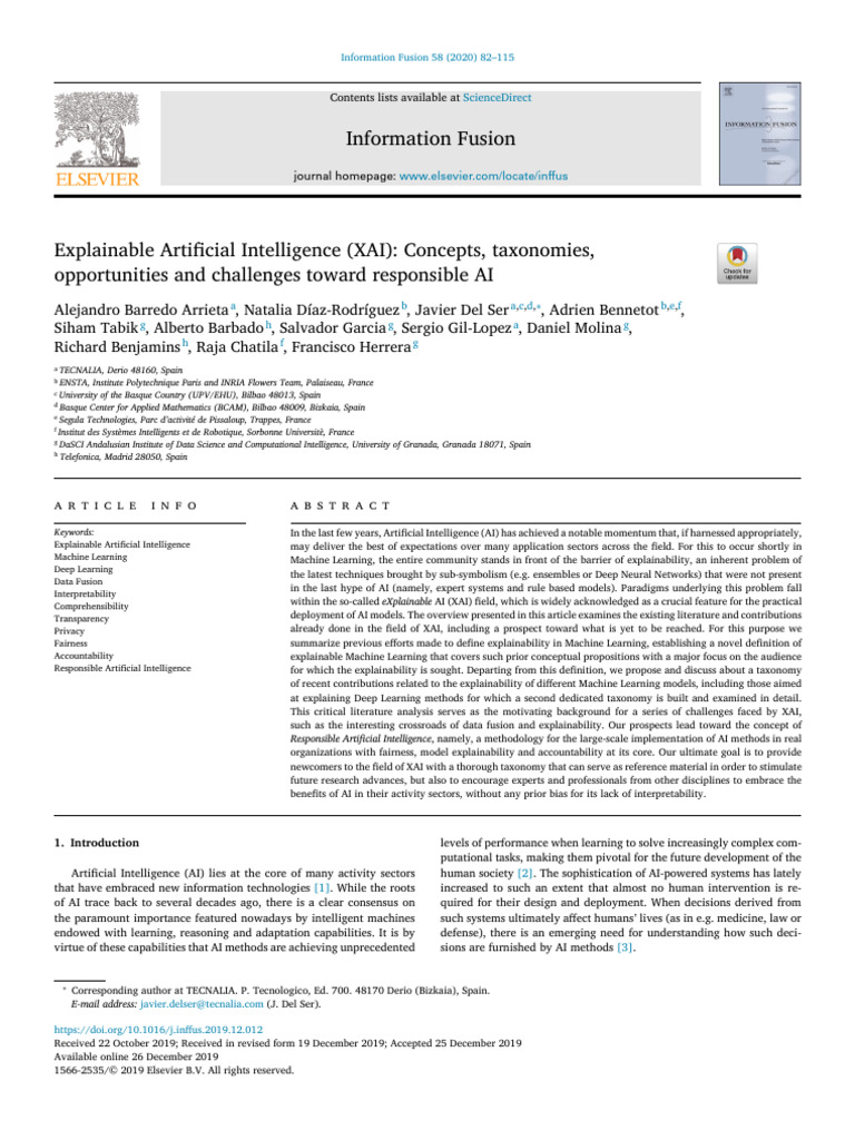 XAI: Concepts, Challenges, and Taxonomy | PDF | Artificial Intelligence ...