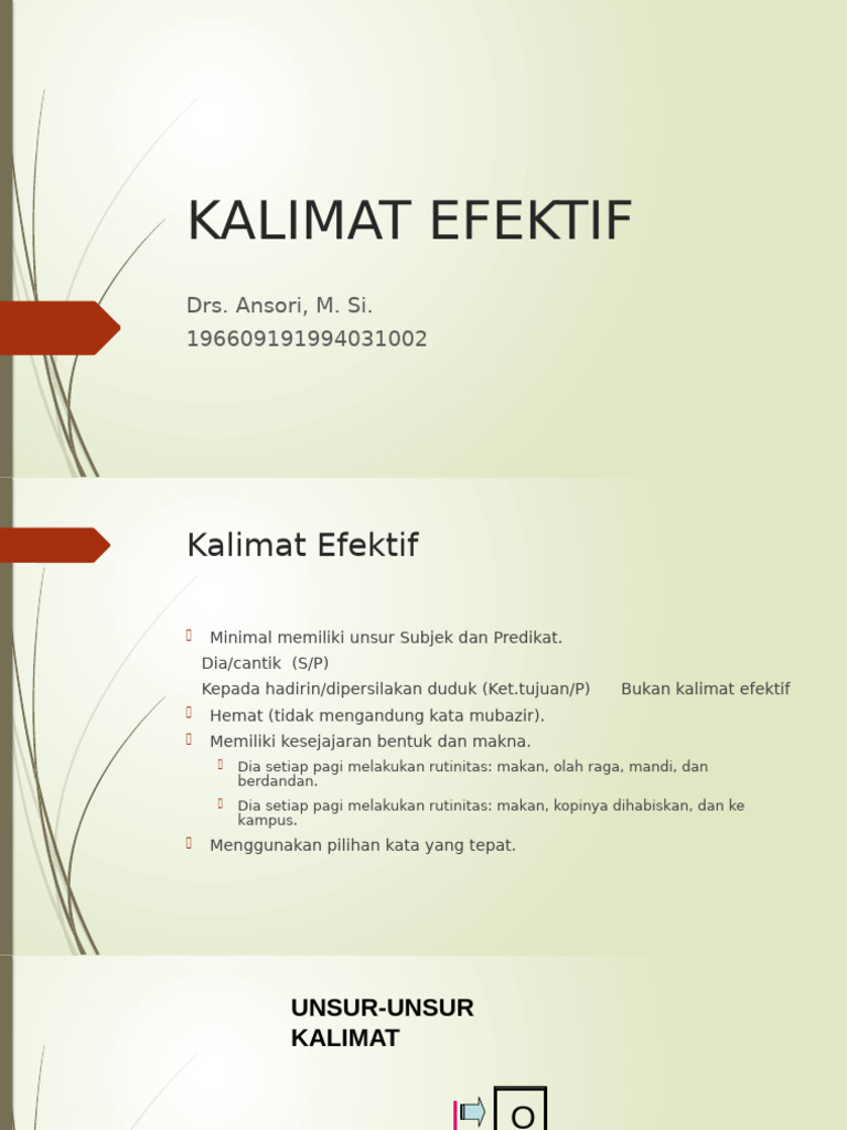 6. Kalimat Efektif (1) | PDF