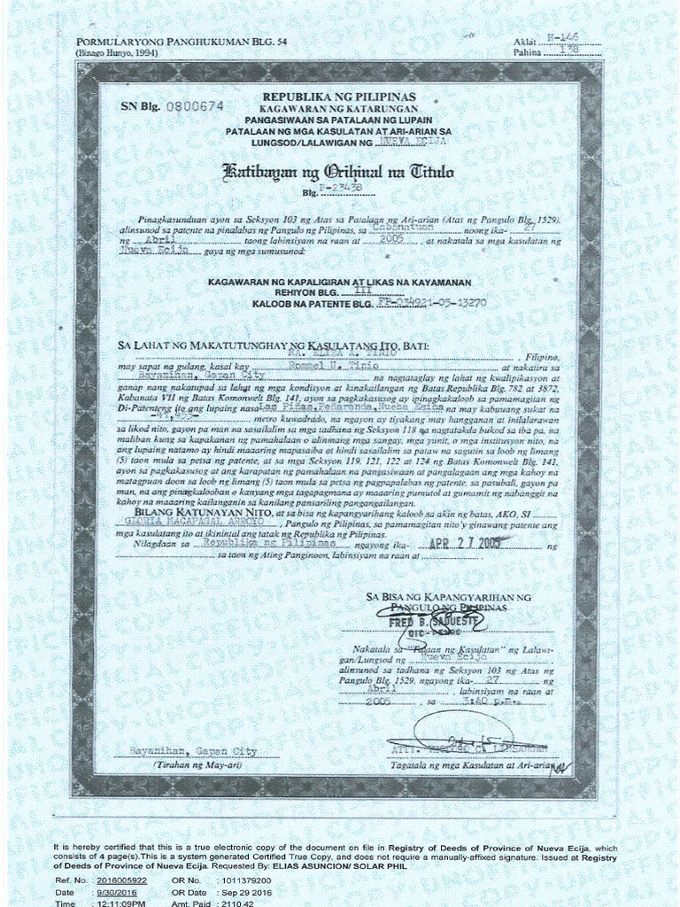 0091 Tct-p-23438 Tinio, Ma. Eliza Title | PDF