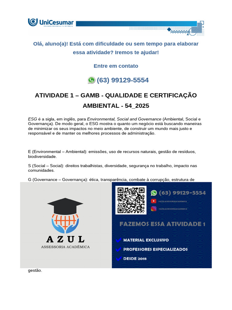 ESG é a sigla, em inglês, para Environmental, Social and Governance ...