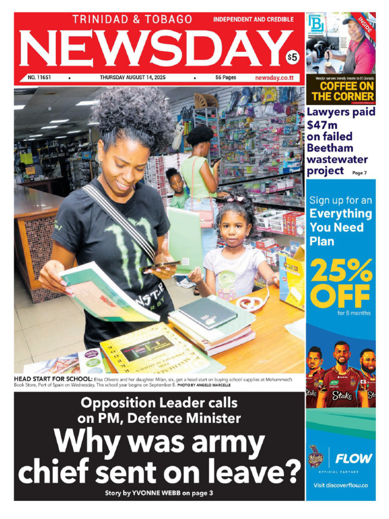 Newsday Thursday August 14th 2025 Issue No 11651 | PDF