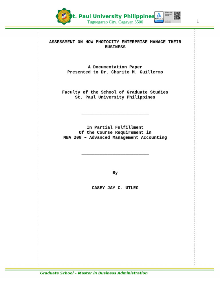 Advance Management Accounting Casey | PDF | Risk | Business Economics