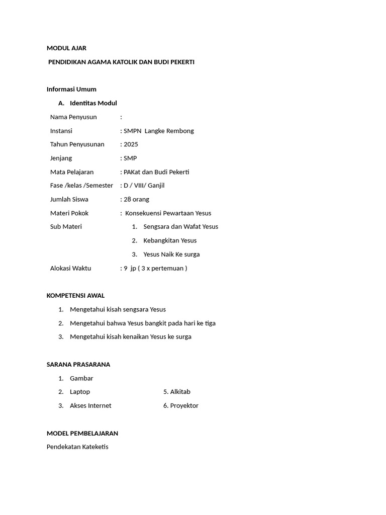 Modul Ajar III | PDF