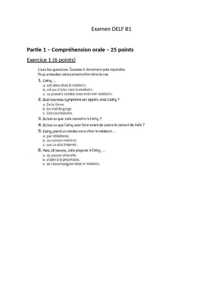Guide de l'examen DELF B1 | PDF