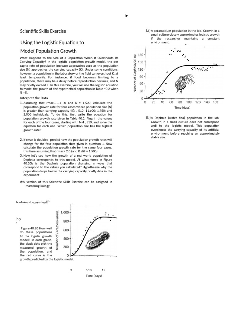 Negative Population Growth Problem | PDF | Logistic Function ...