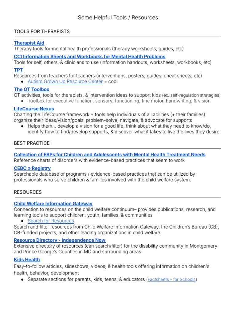 Helpful Tools Resources | PDF