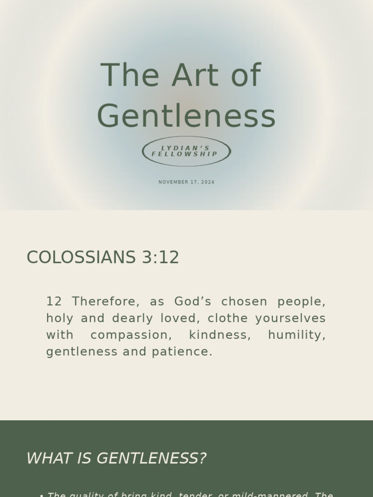 Embracing Gentleness in Life | PDF | Humility | Mary, Mother Of Jesus