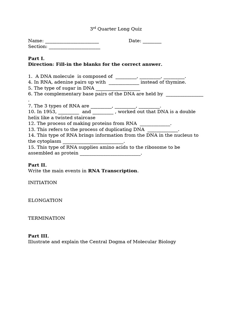 Long Exam_3rd QTR | PDF