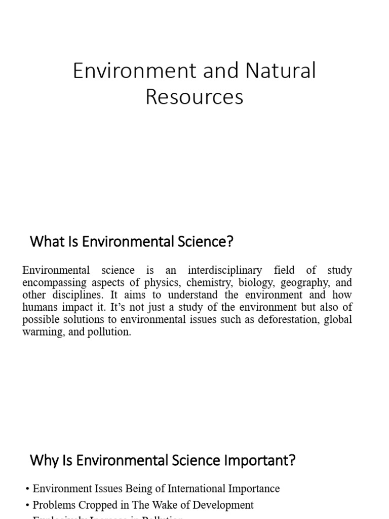 Understanding Environmental Science Basics | PDF | Atmosphere Of Earth ...