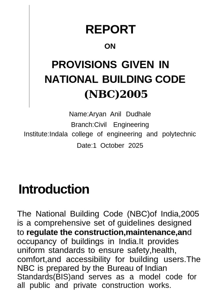 National Building Code 2005 Overview | PDF | Building Code | Sanitation