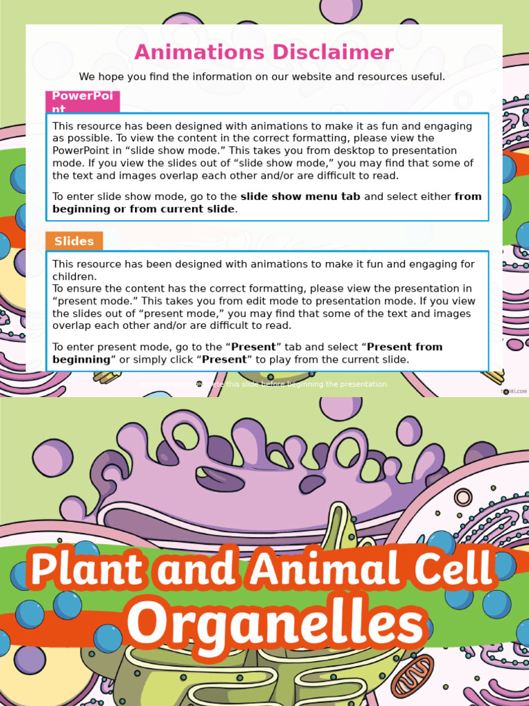 Plant and Animal Cell Organelles Powerpoint Google Slides For 6th 8th ...