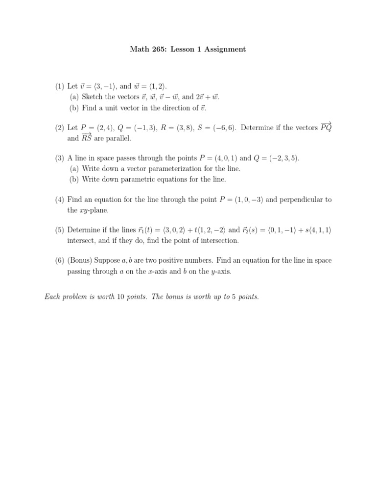 Lesson 1 Assignment | PDF