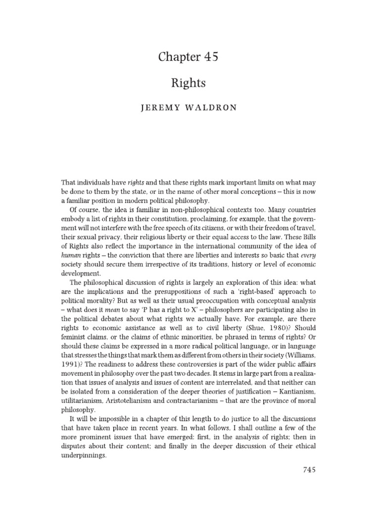 RIGHTS Jeremy Waldron | PDF