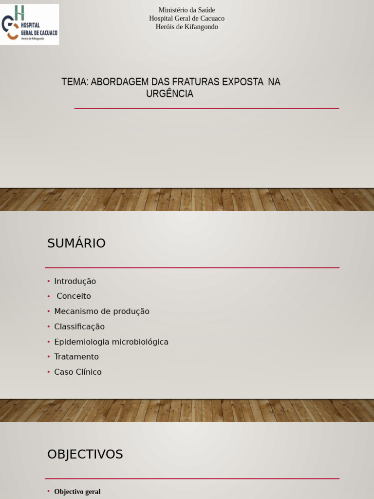 Fraturas Expostas: Abordagem e Tratamento | PDF | Músculo | Penicilina