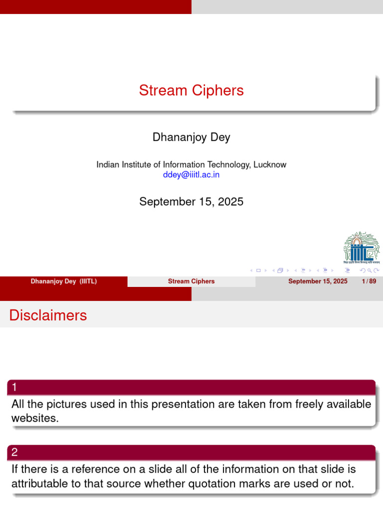 Stream Ciphers | PDF | Espionage Techniques | Secure Communication