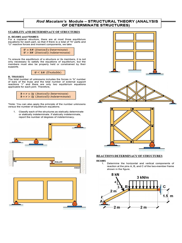 Module-34-Theory-of-Structures-1 | PDF | Truss | Structural Engineering