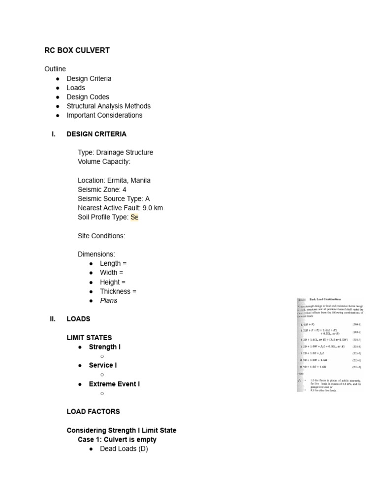 RCD Report - RC Box Culvert | PDF | Structural Load | Civil Engineering