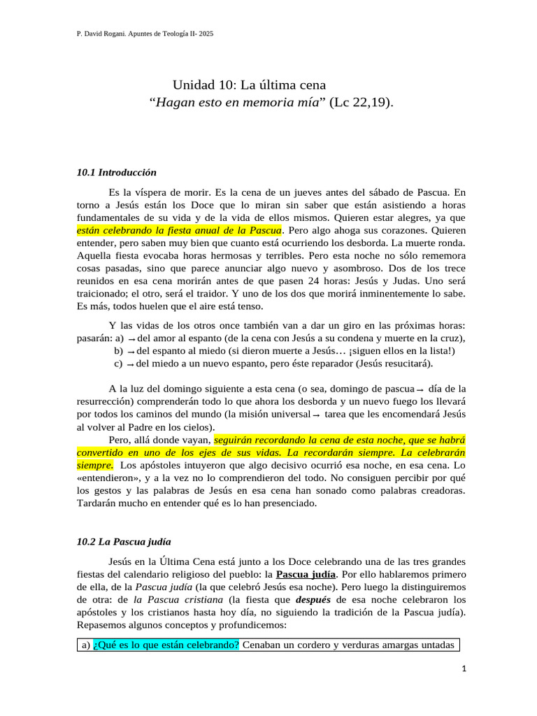 La Última Cena: Significado y Ritual | PDF | Jesús | Última cena