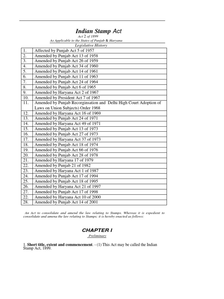Indian Stamp Act 1899 Overview | PDF | Negotiable Instrument | Insurance