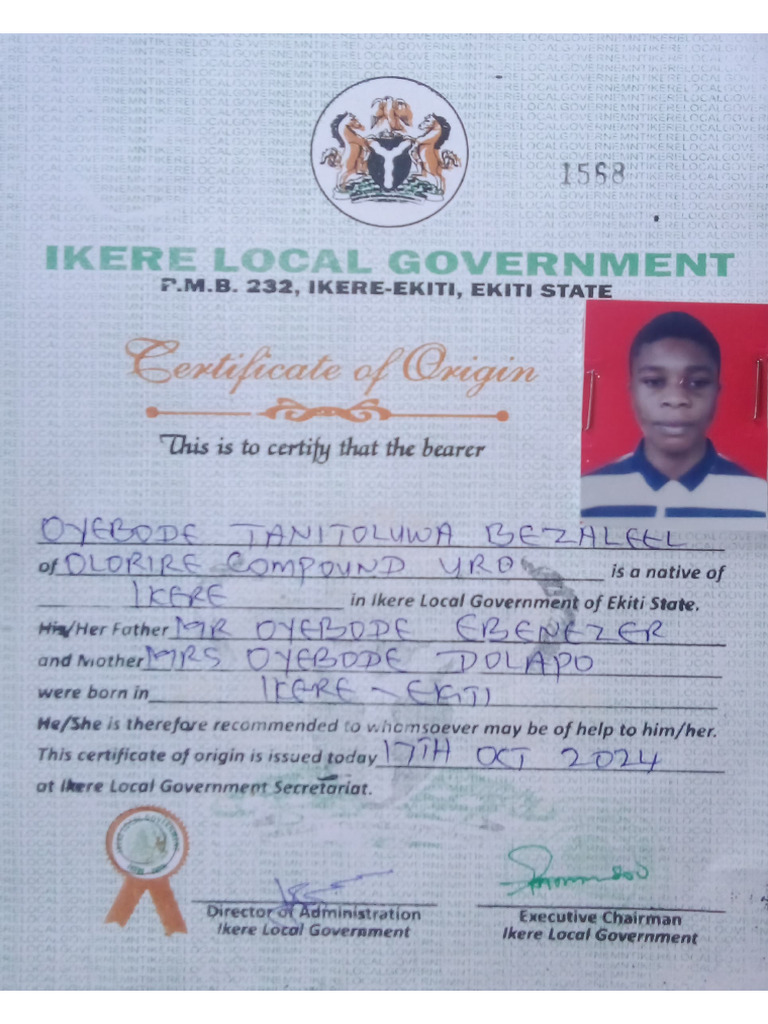 LGA Certificate of Origin T | PDF