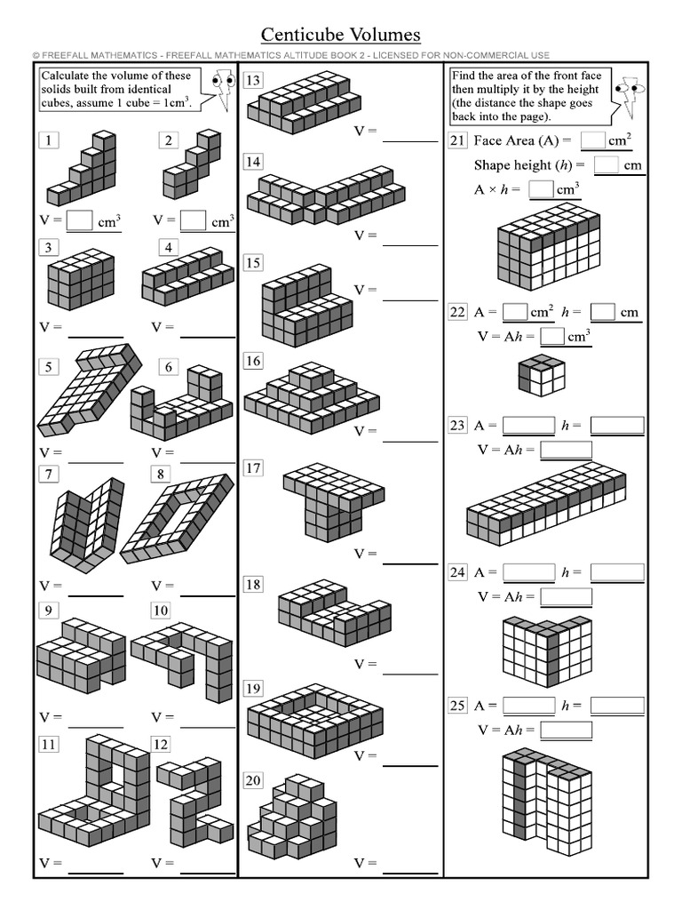 WORKSHEET Intro To Volume | PDF