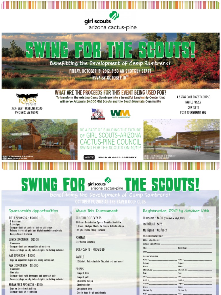 Swing For The Scouts Flyer and Registration | PDF | Sports | Business