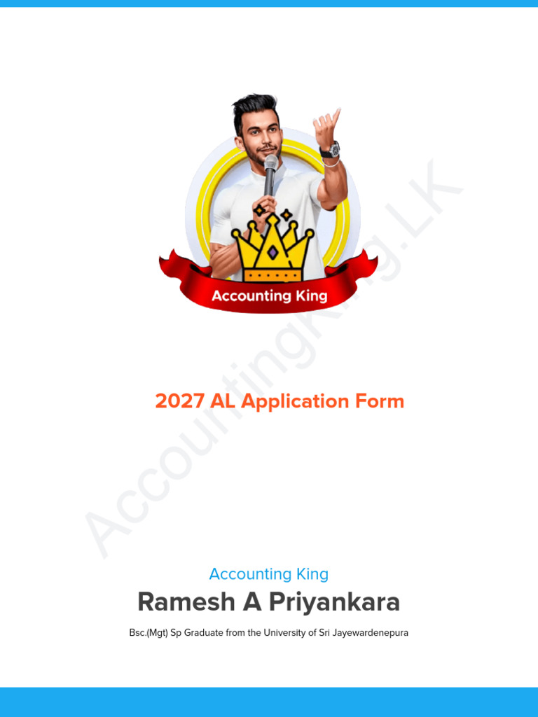 2027 AL Application Form - Accounting King | PDF