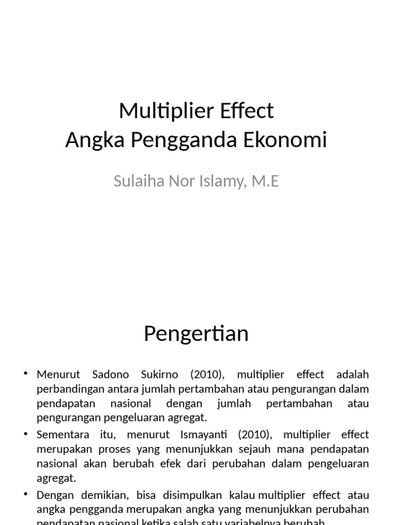 Pengertian dan Rumus Multiplier Effect | PDF