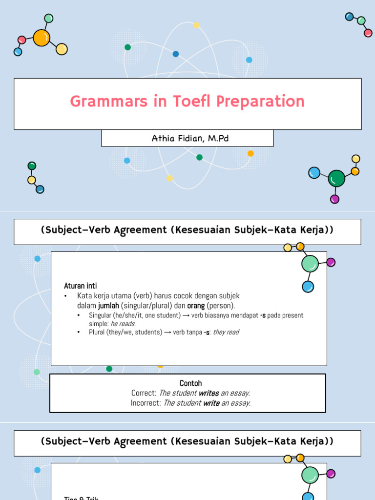 TOEFL Grammar Rules and Tips | PDF | Adjective | Verb